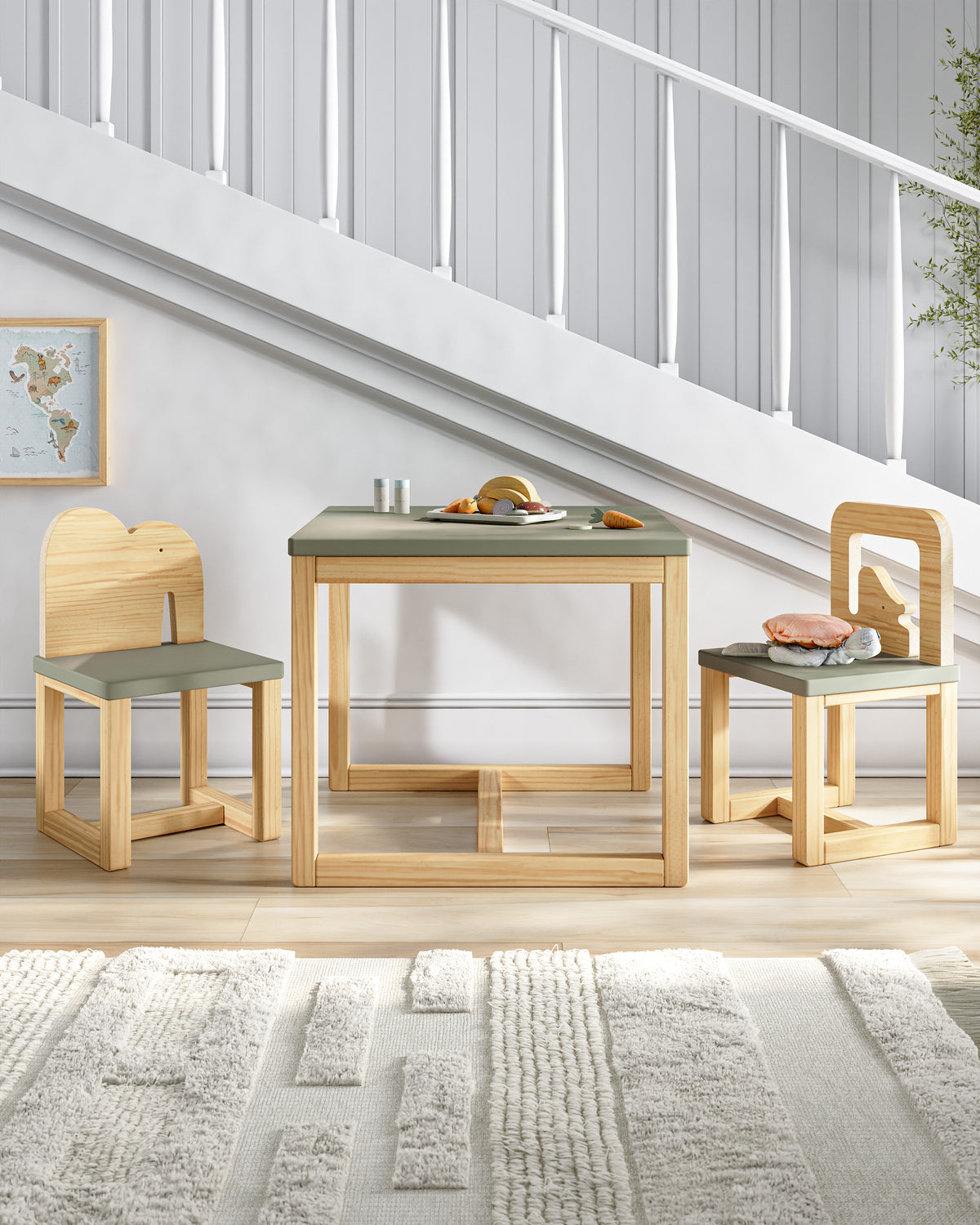 Safari Play Table and Chairs Set | Nestig