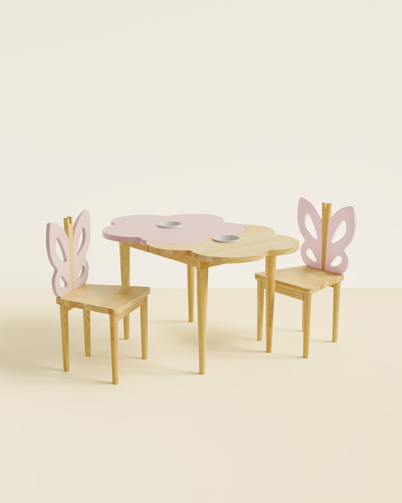 Flower and Butterfly Play Table and Chair Set | Nestig