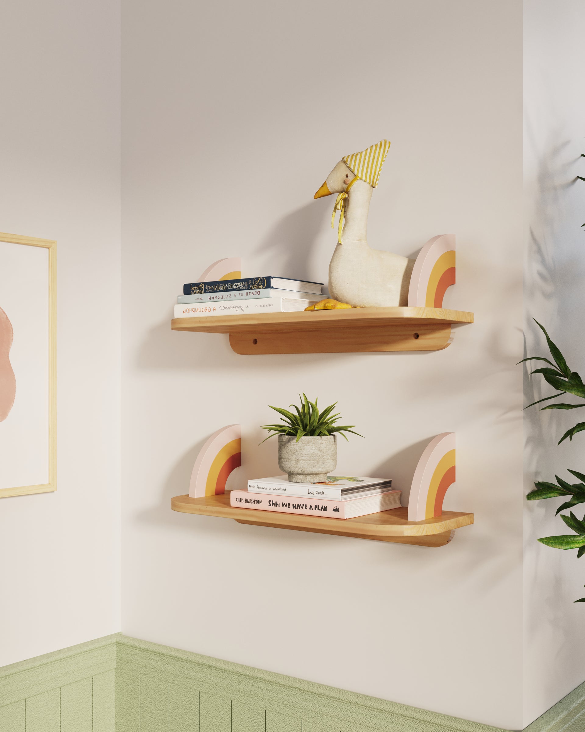 Rainbow Arches Floating Shelf for Nursery & Kids Room – Nestig
