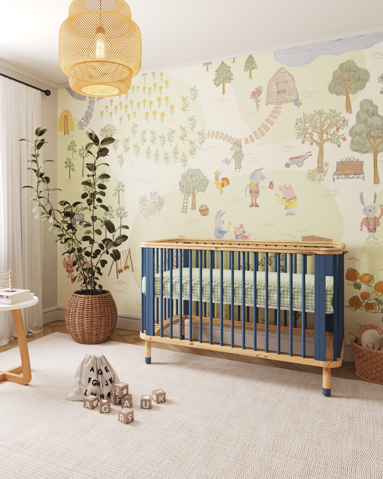 Friendly Farm Wall Mural | Nestig