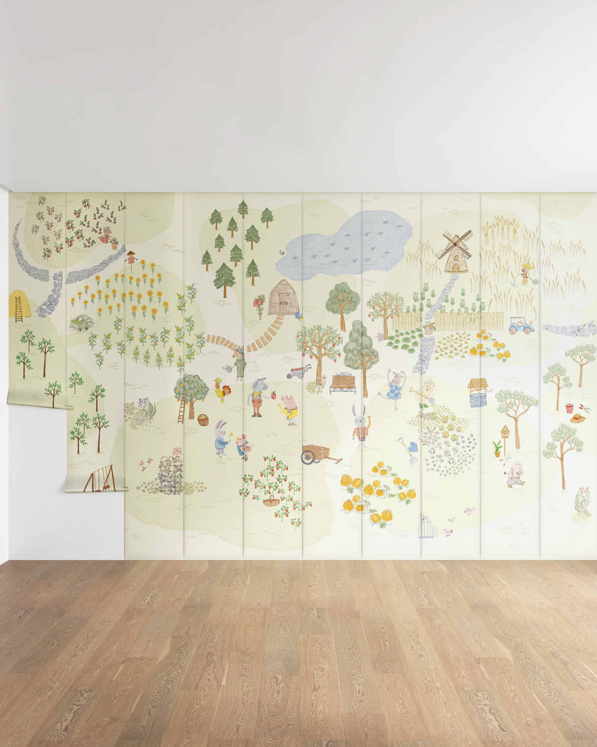 Friendly Farm Wall Mural | Nestig
