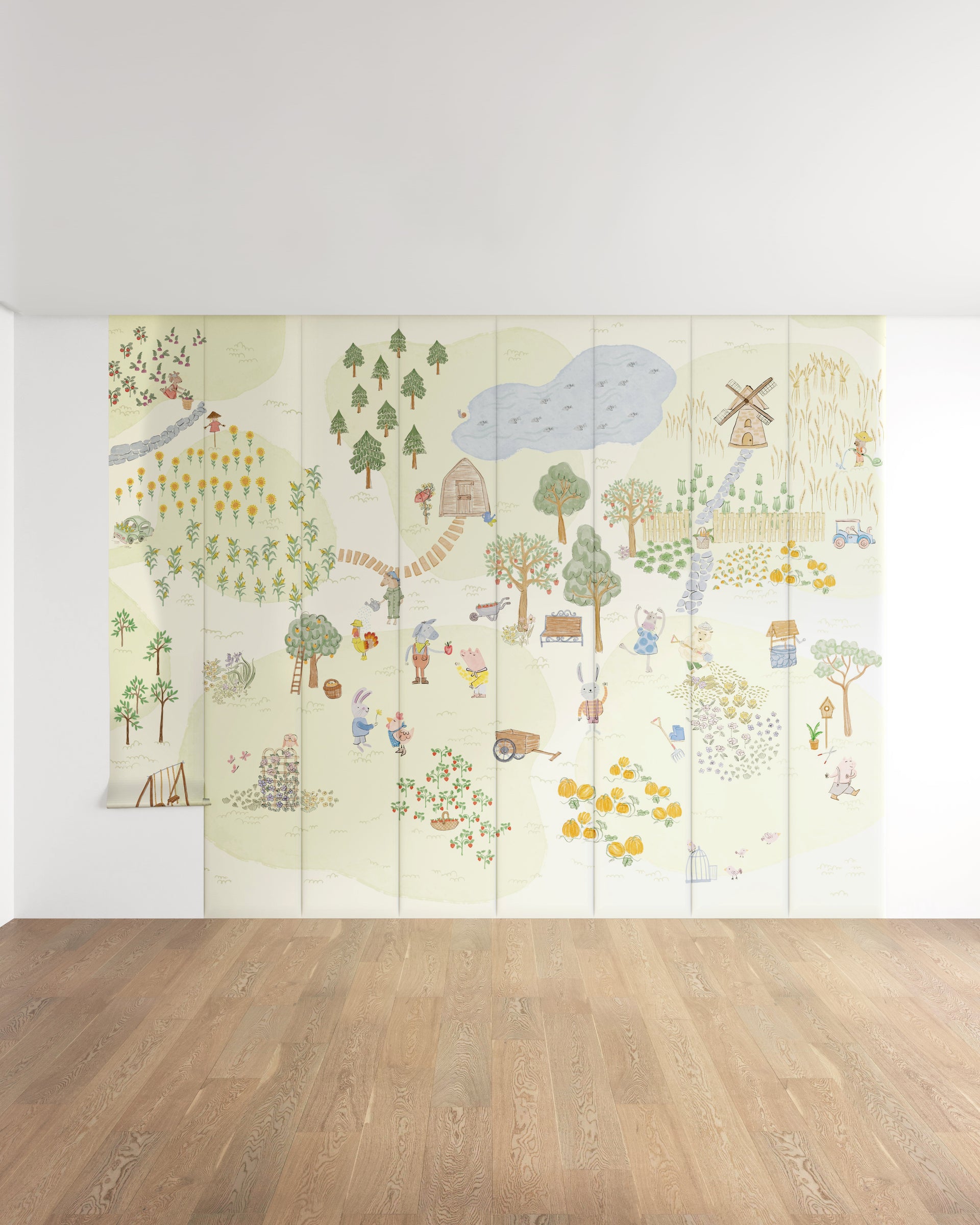 Friendly Farm Wall Mural | Nestig