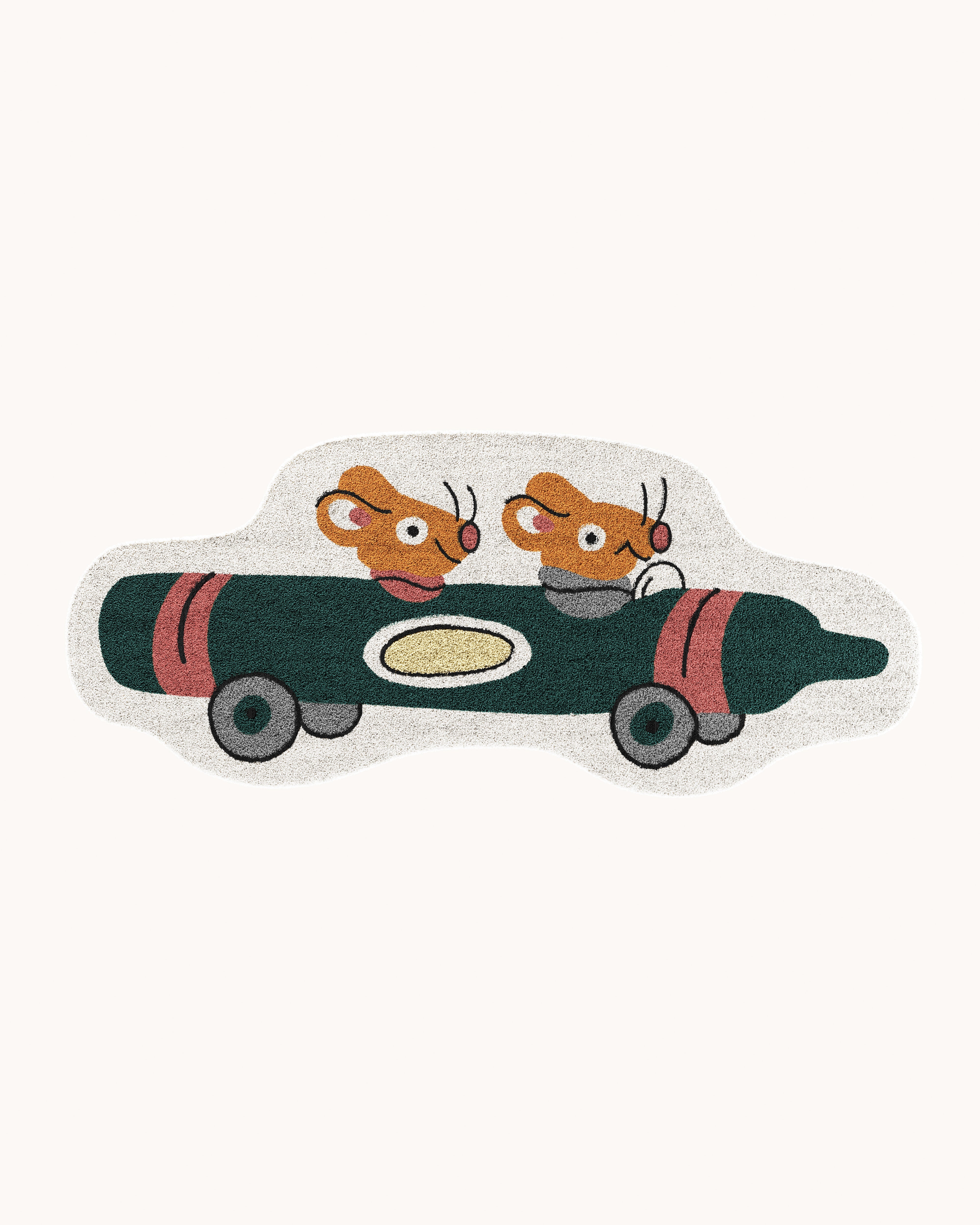 2-Seater Crayon Car Rug | Richard Scarry x Nestig