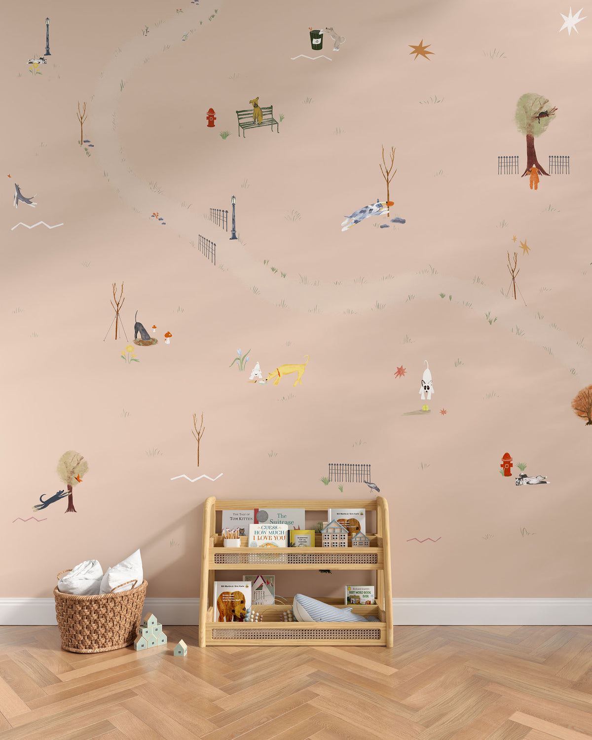 Central Park Dogs Wall Mural | Nestig