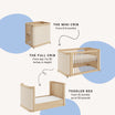 The Island Wave Crib | Convertible Crib to Toddler Bed | Nestig