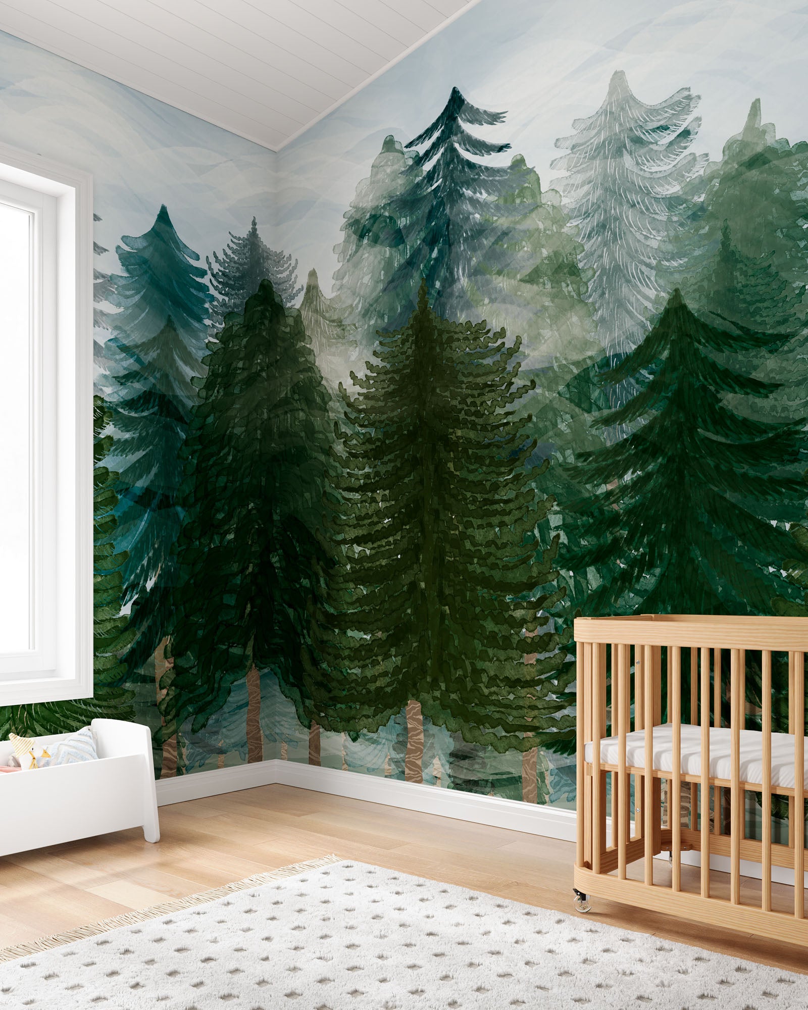 Evergreen Wall Mural – Nestig