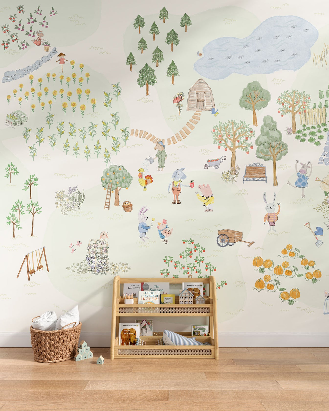 Friendly Farm Wall Mural | Nestig