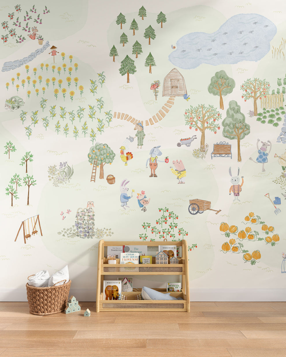 Friendly Farm Wall Mural | Nestig