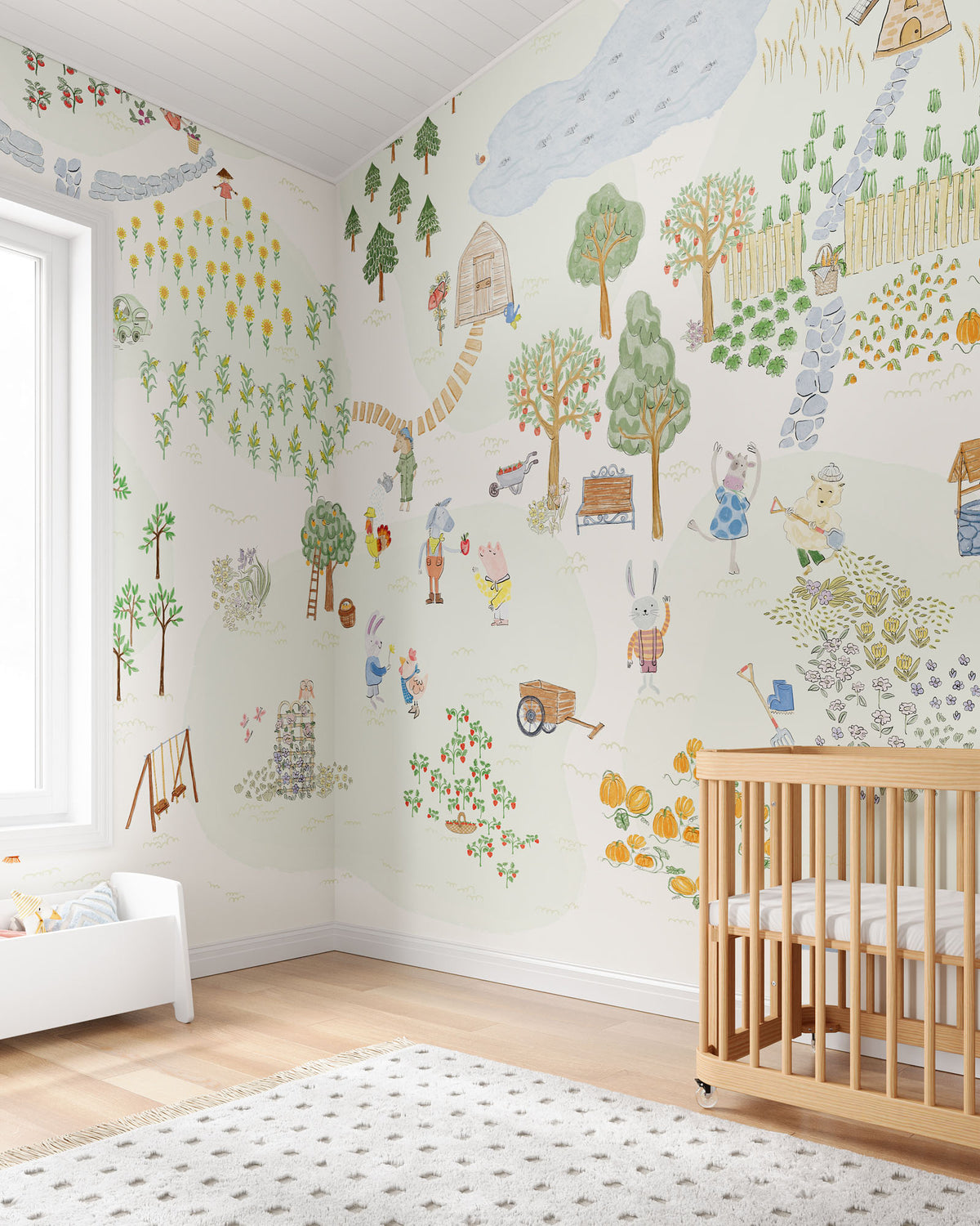 Friendly Farm Wall Mural | Nestig