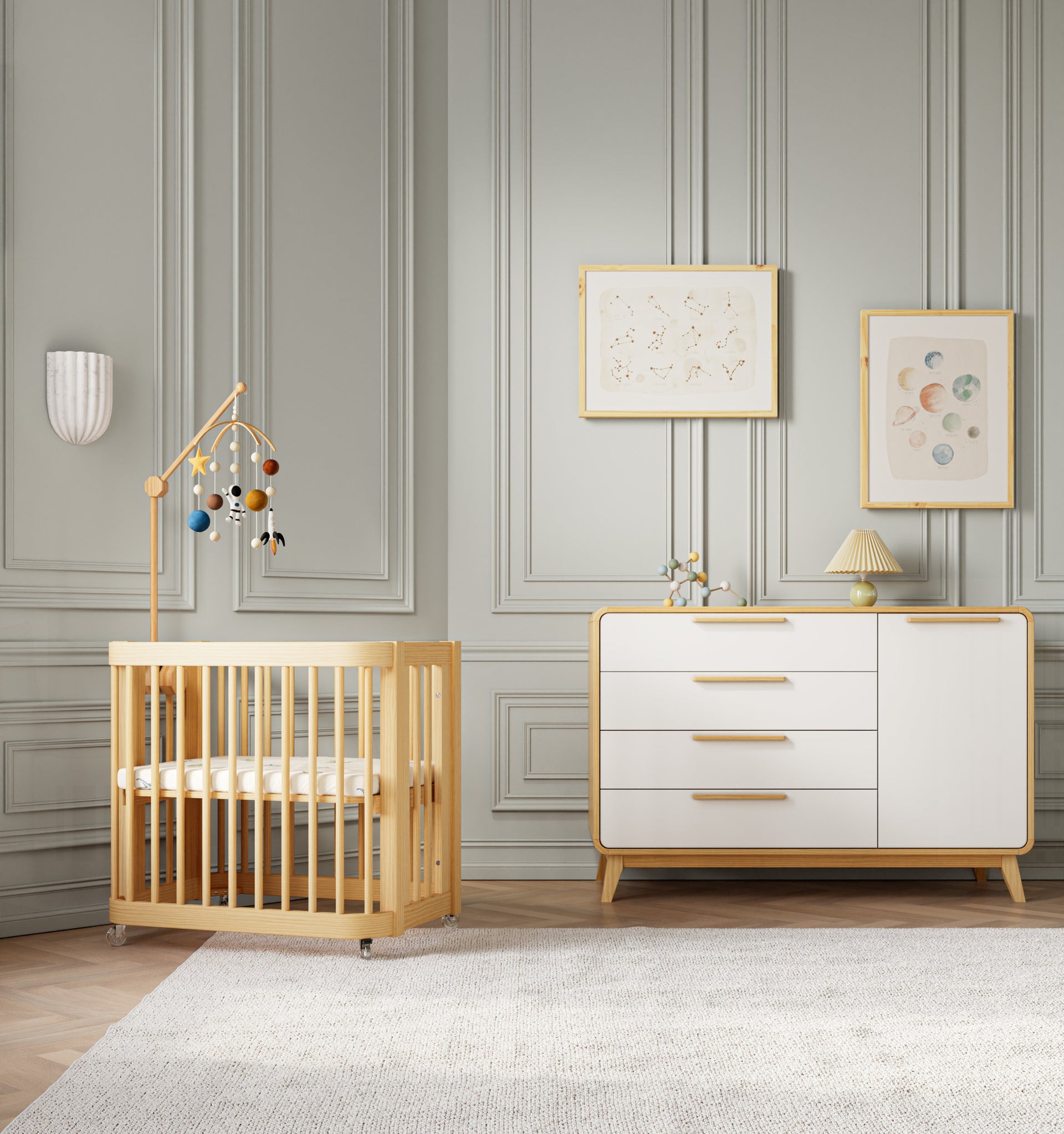 The Wave Crib | Convertible Crib To Toddler Bed | Nestig