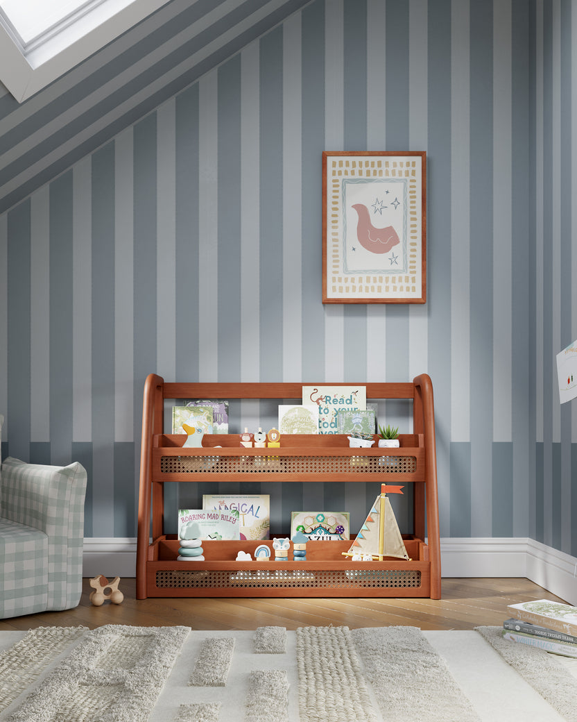 Rattan Montessori Bookshelf | Nestig