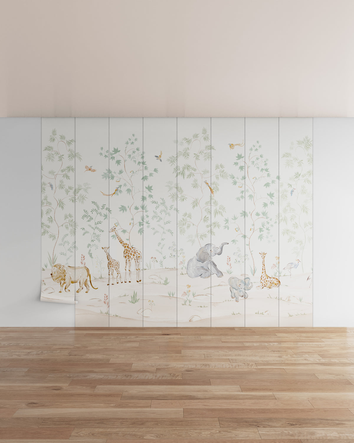 Safari Friends Wall Mural | Nestig