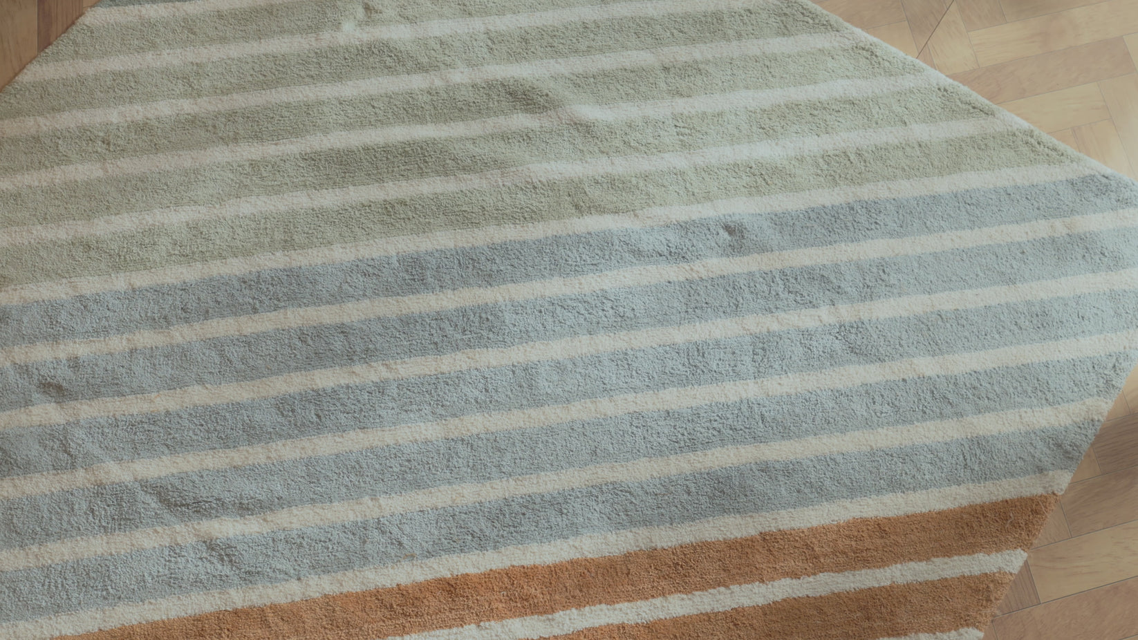 Rainbow Striped Washable Rug | Nestig