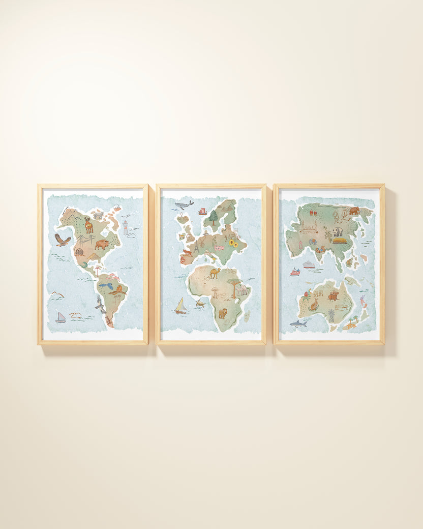 Our World Framed Wall Art Set | Nestig