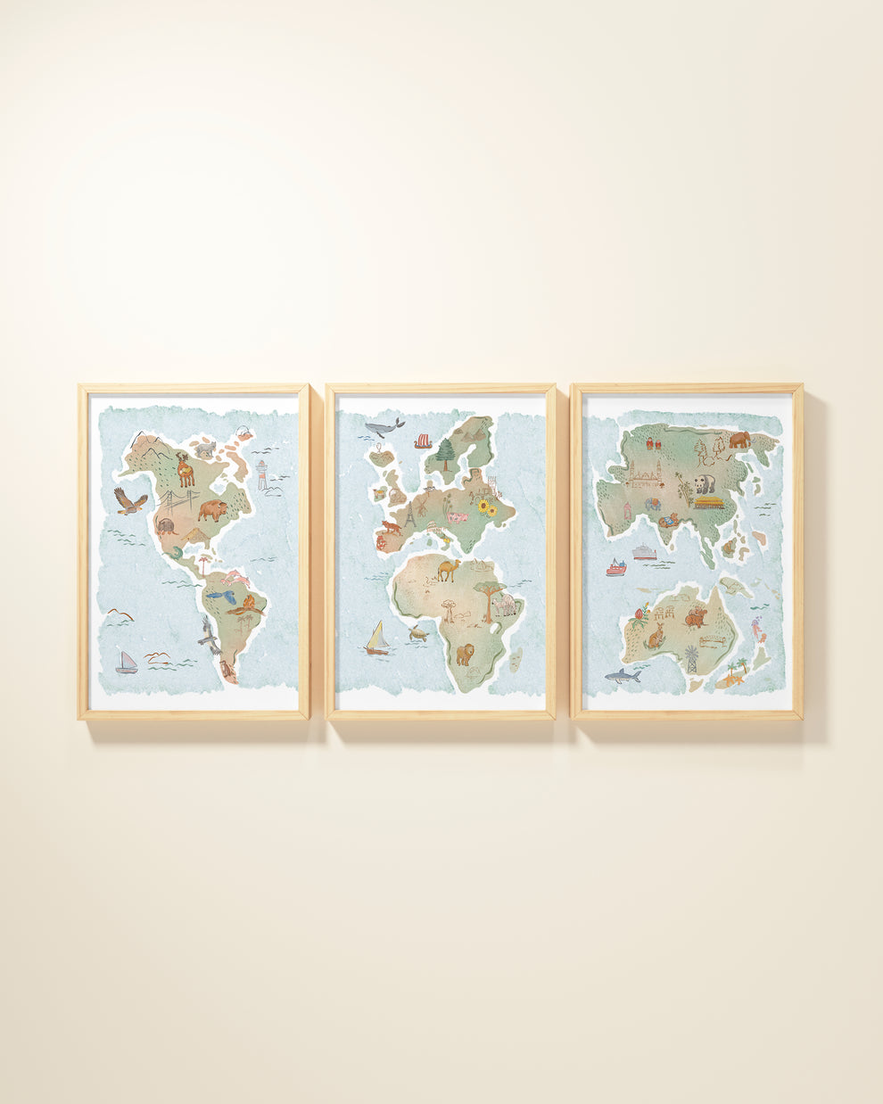 Our World Framed Wall Art Set | Nestig