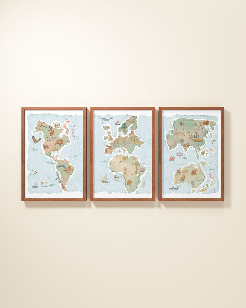 Our World Framed Wall Art Set | Nestig