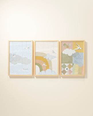 Patchwork Framed Wall Art Set | Nestig