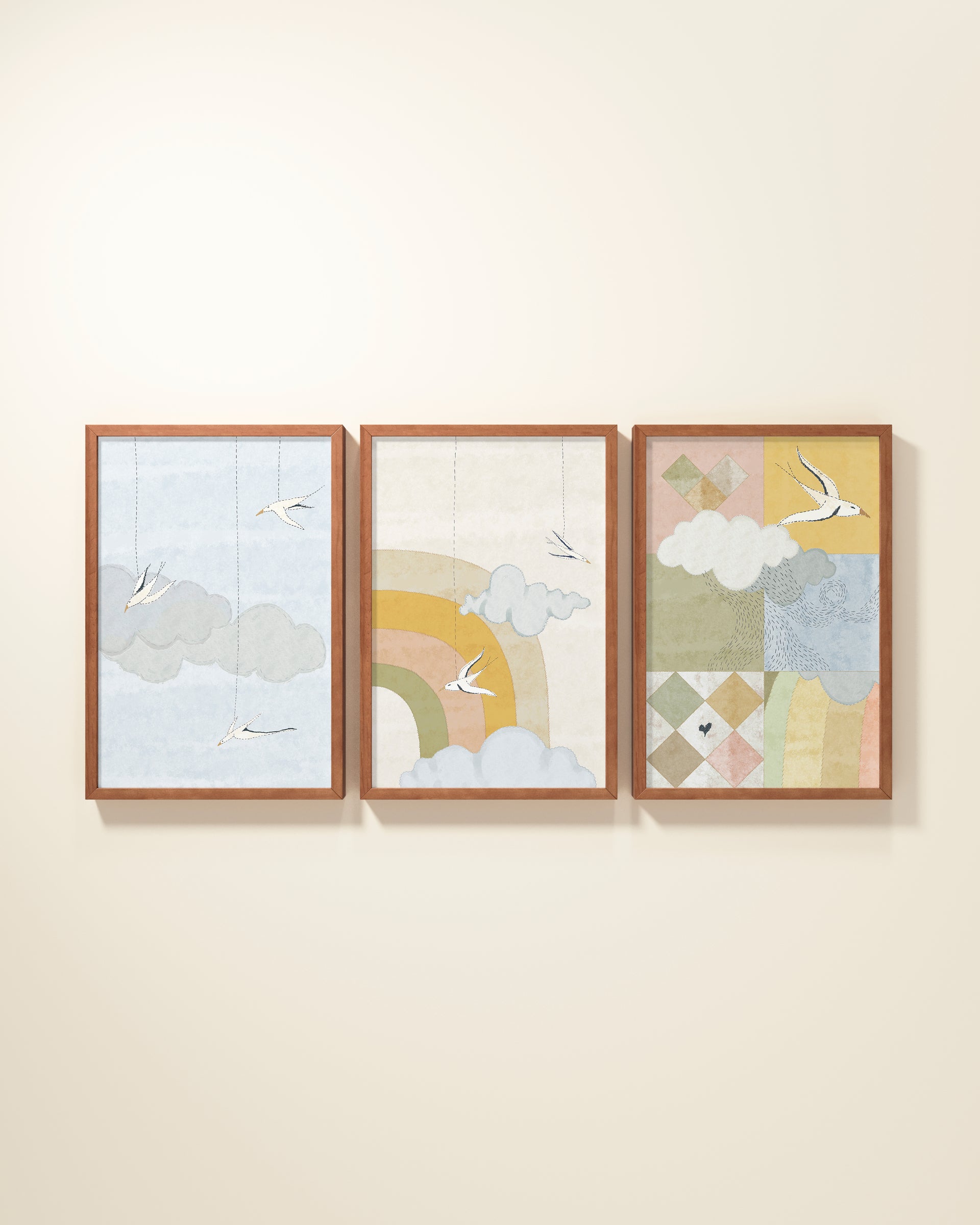 Patchwork Framed Wall Art Set | Nestig