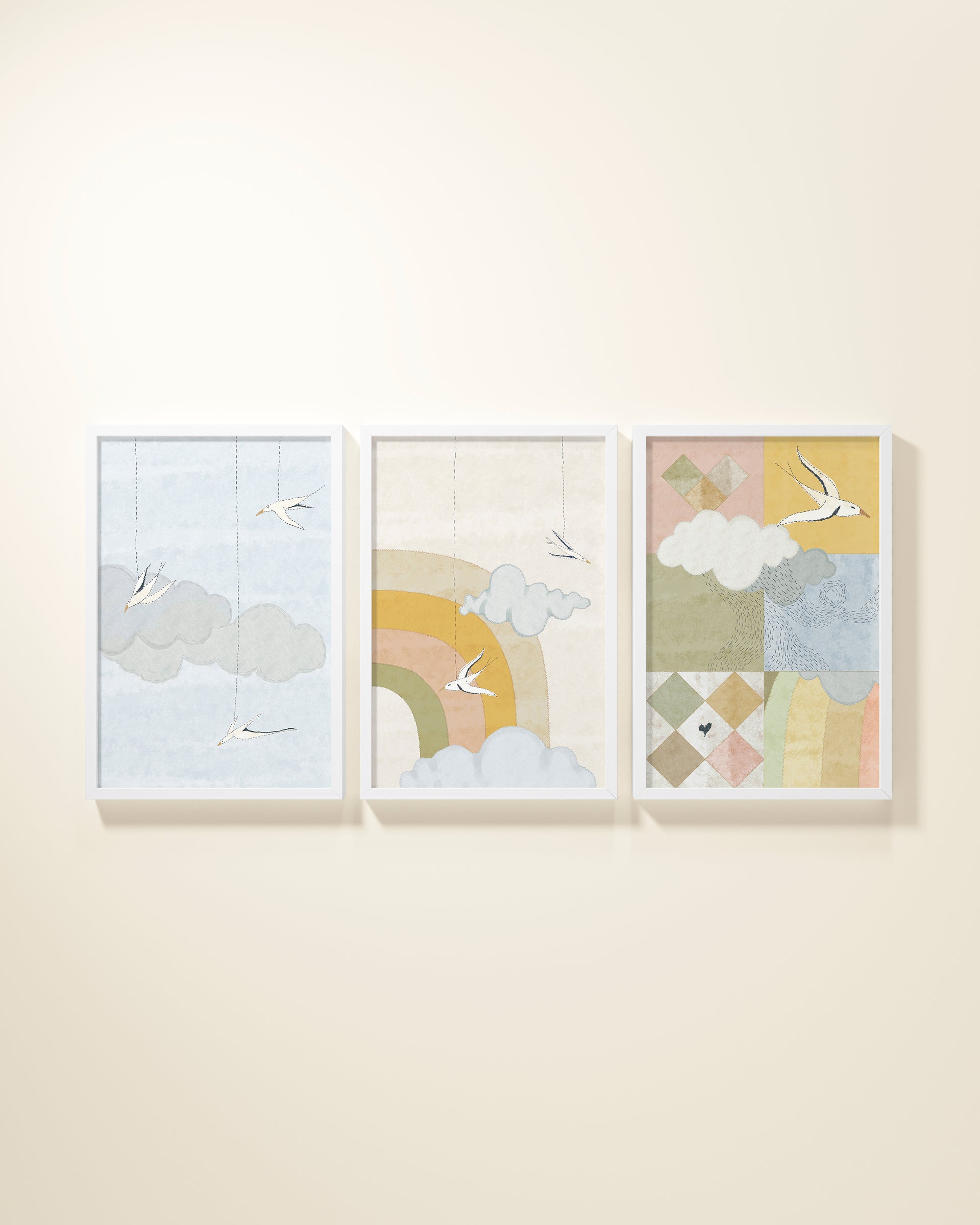 Patchwork Framed Wall Art Set | Nestig