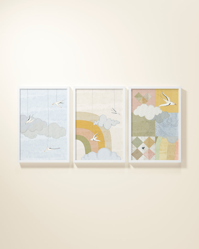 Patchwork Framed Wall Art Set | Nestig
