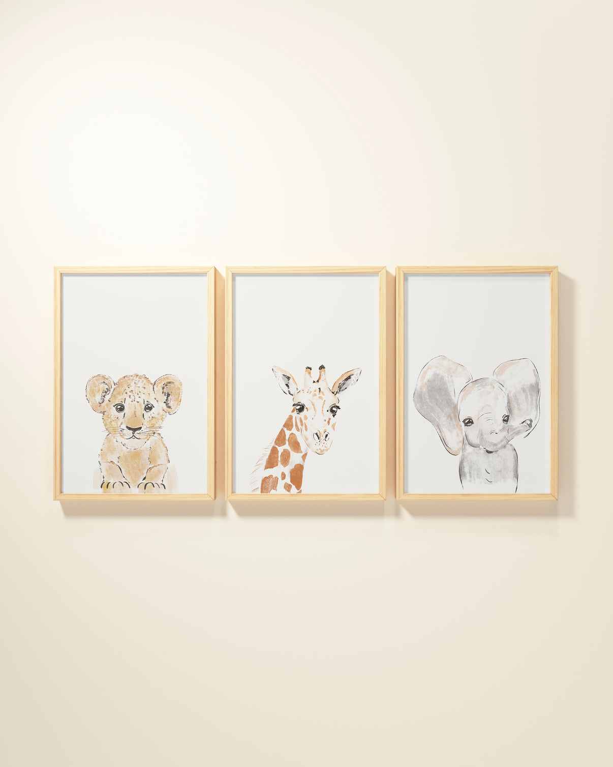 Safari Animals Framed Wall Art Set | Nestig