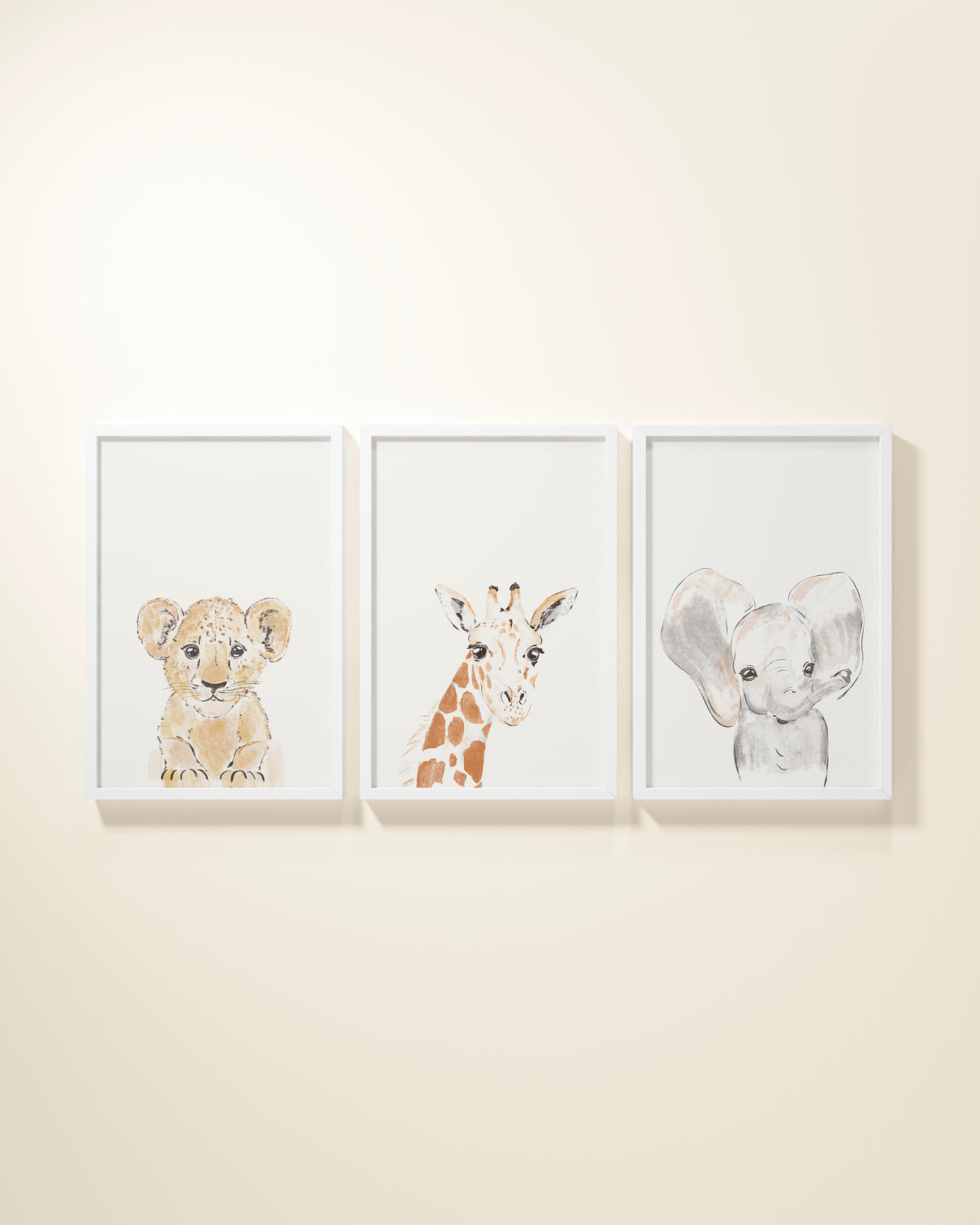 Safari Animals Framed Wall Art Set | Nestig