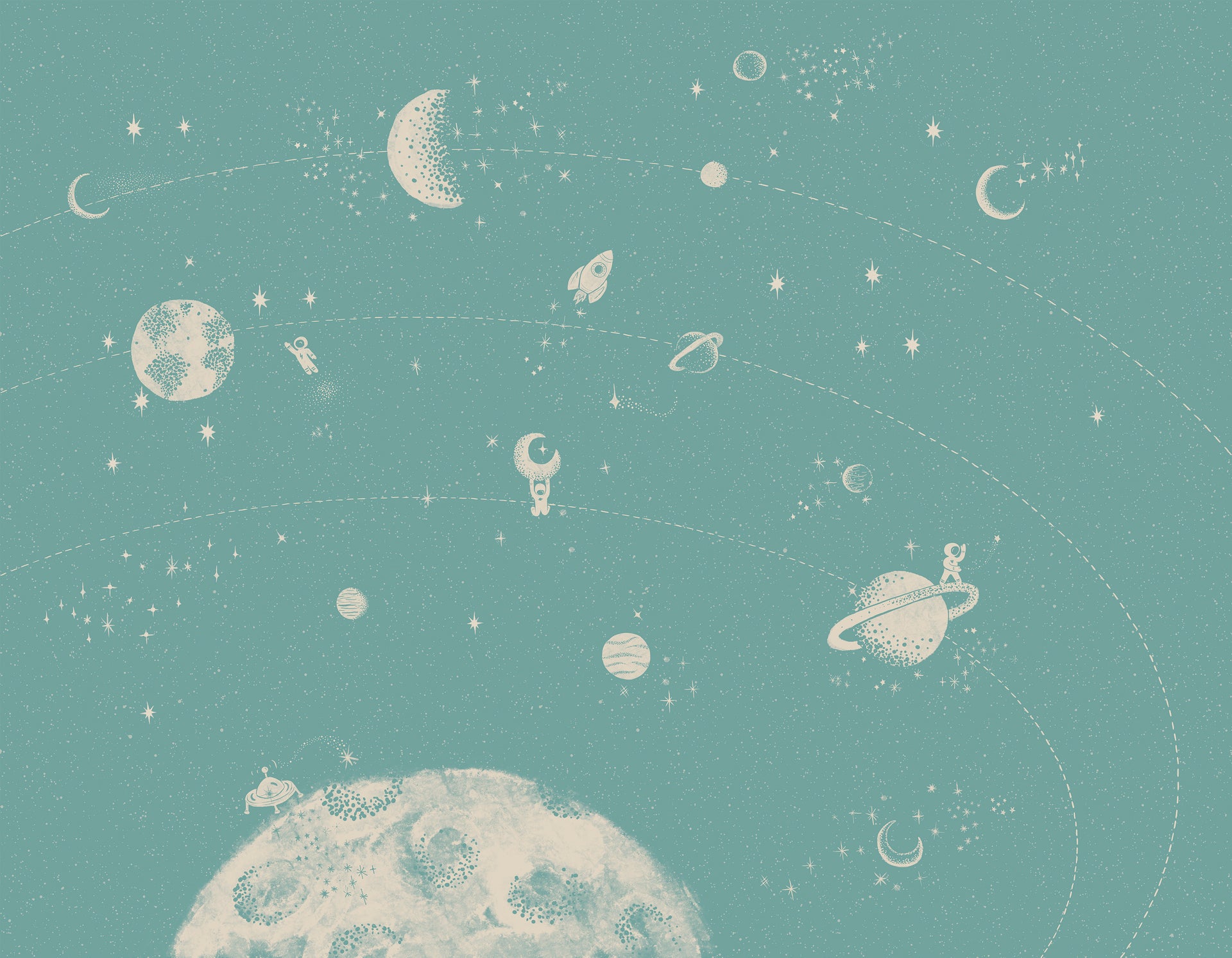 Spacewalk Wall Mural – Nestig