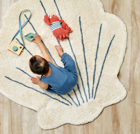 Washable 100% Cotton Rugs | Seashell Rug